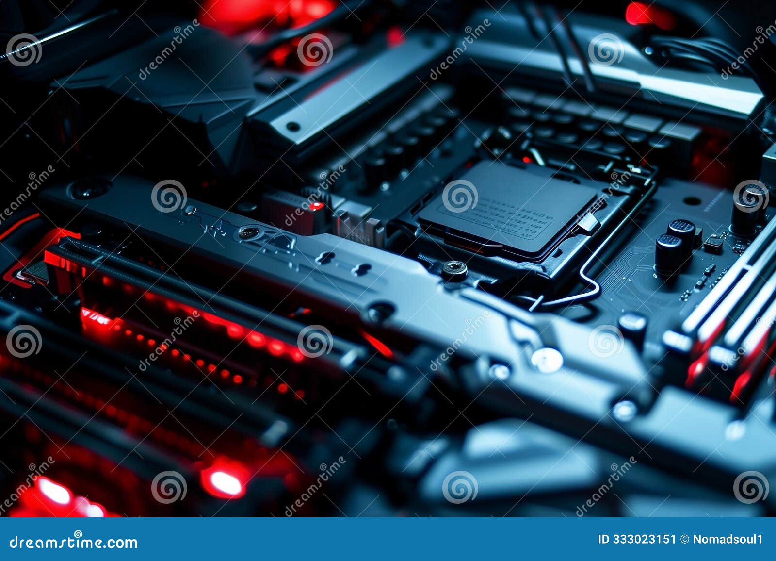 Computer Details that Has Many Colorful Lights on it. Generative AI ...