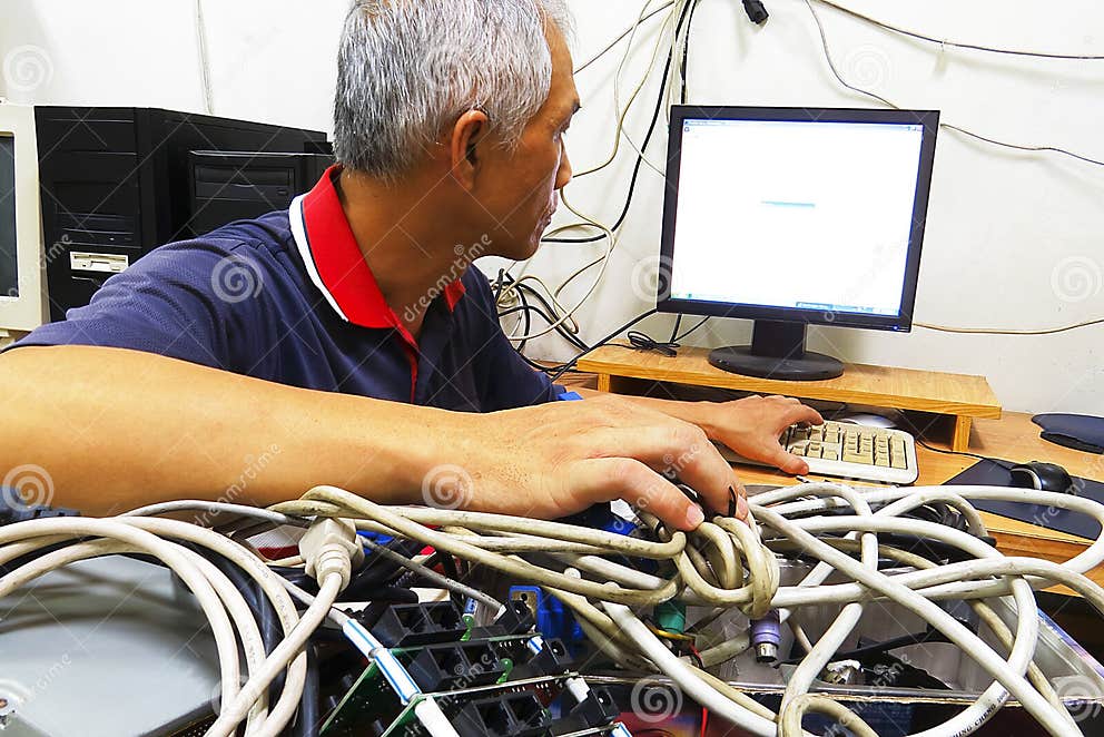 Computer detection stock image. Image of peripheral, electronic - 34682121