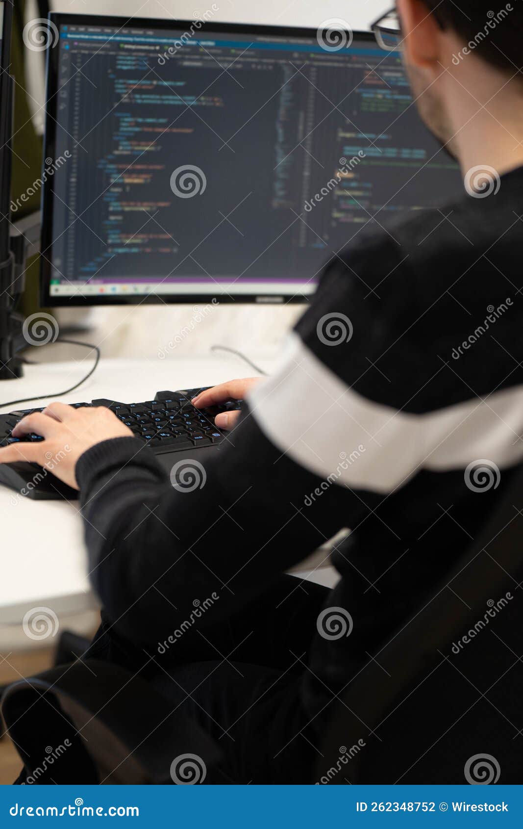 Computer developer working stock photo. Image of development - 262348752