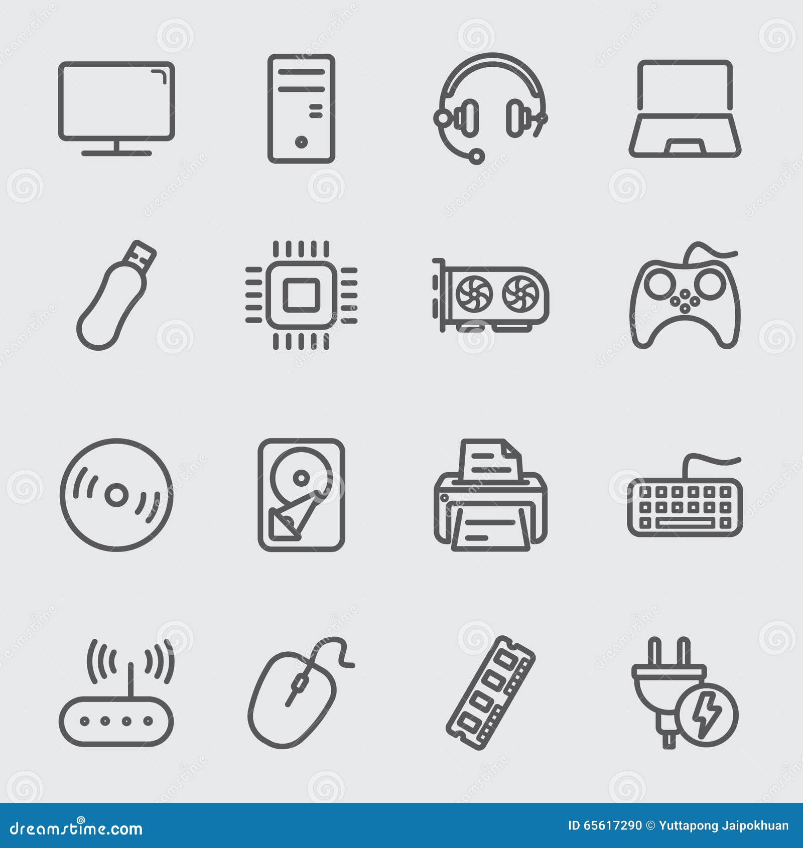 Computer Device Connectors Illustration | CartoonDealer.com #123751030