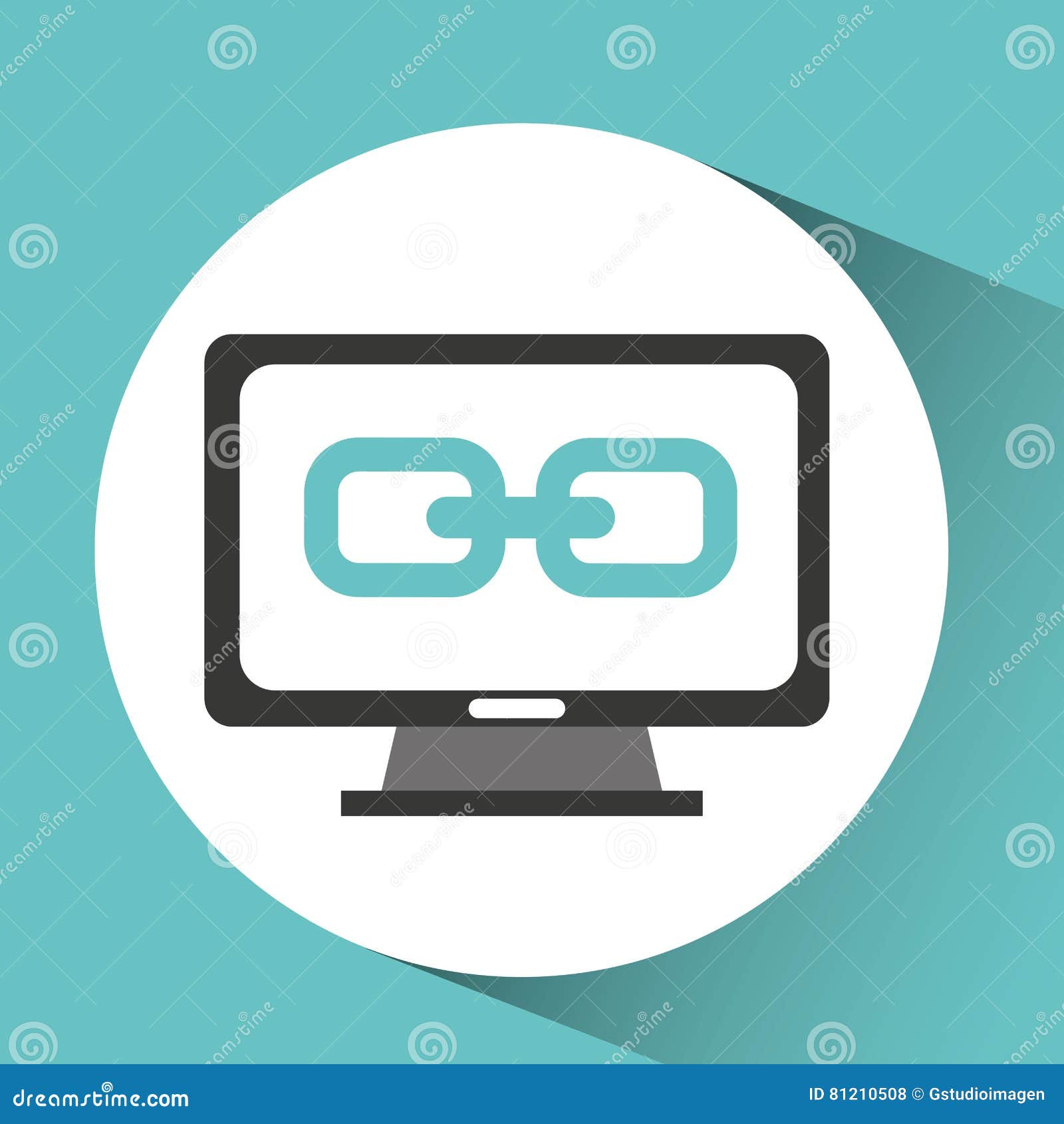 Computer Device Link Network Icon Stock Vector - Illustration of ...