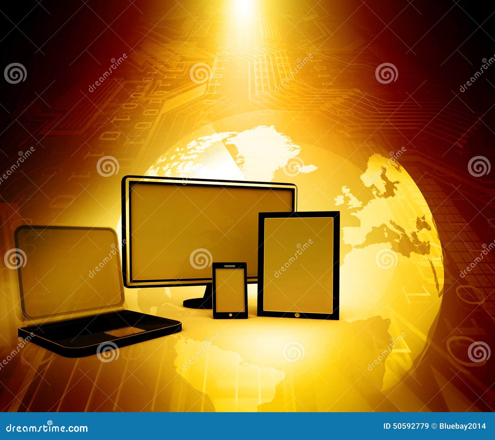 Computer Devices stock illustration. Illustration of tech - 50592779