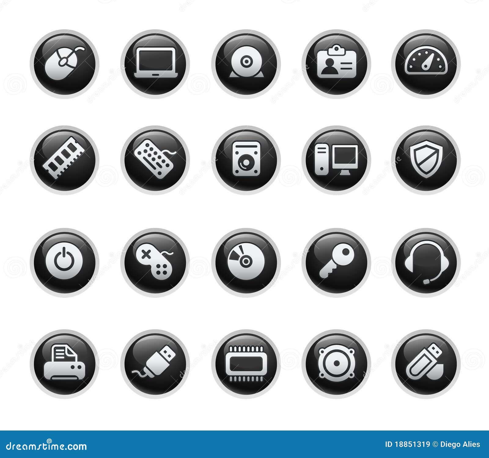 Computer & Devices // Black Label Series Stock Vector - Illustration of ...