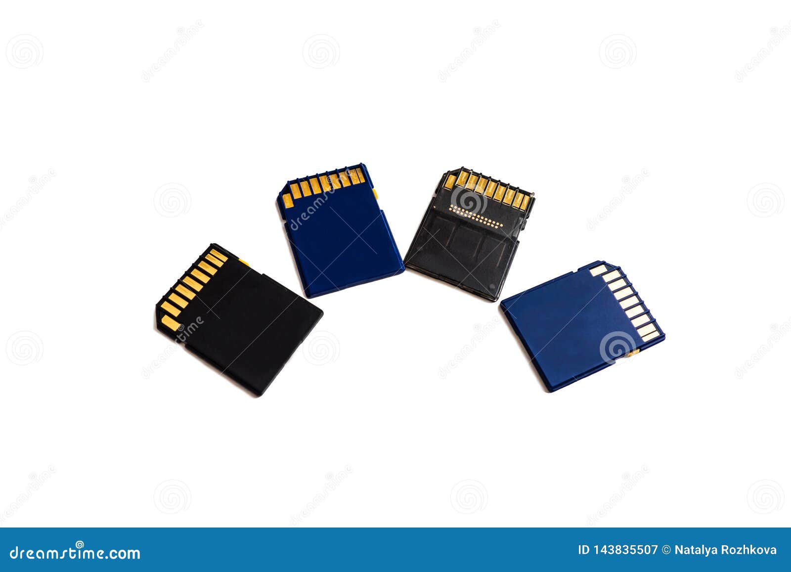 Working SD Card on a White Isolated Background Stock Image - Image of ...