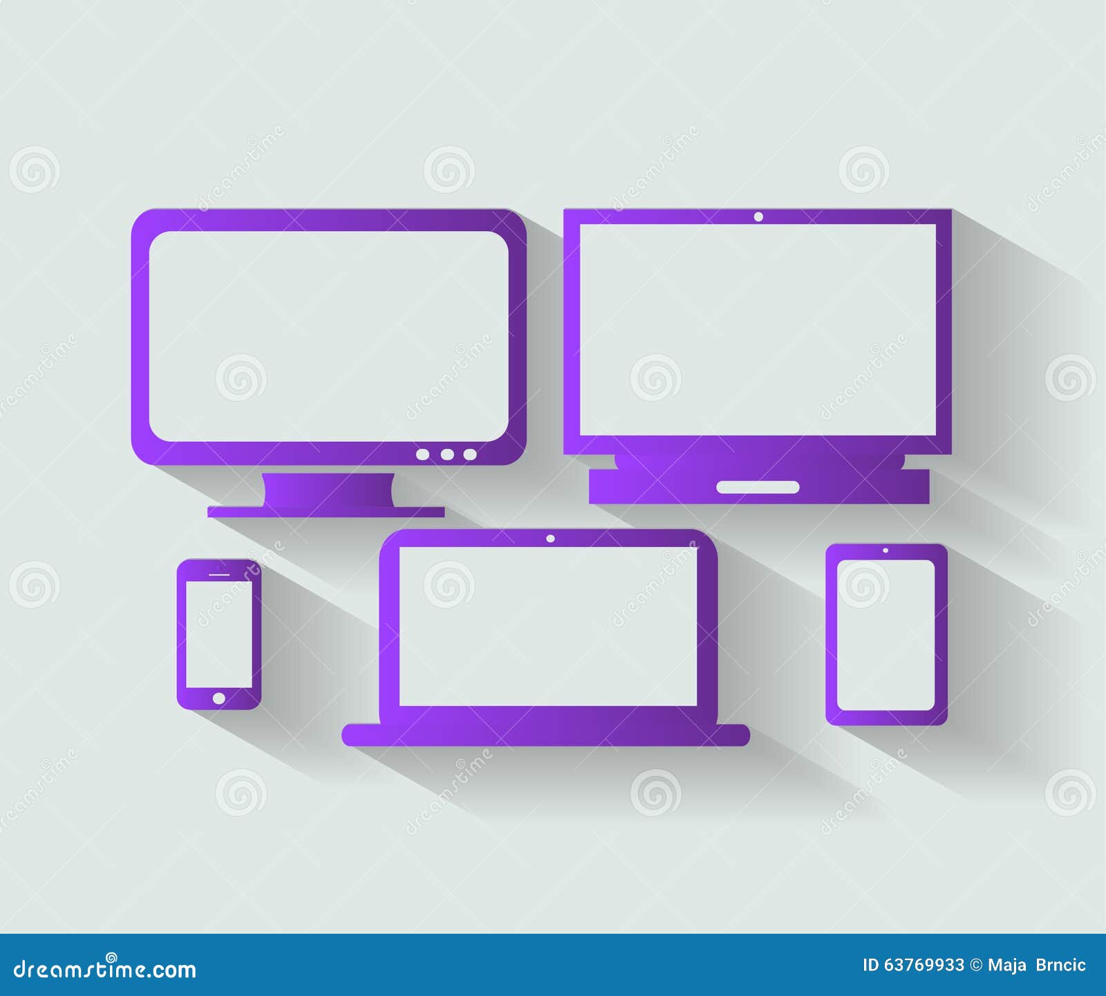 Computer Devices For Design Cartoon Vector | CartoonDealer.com #41371835