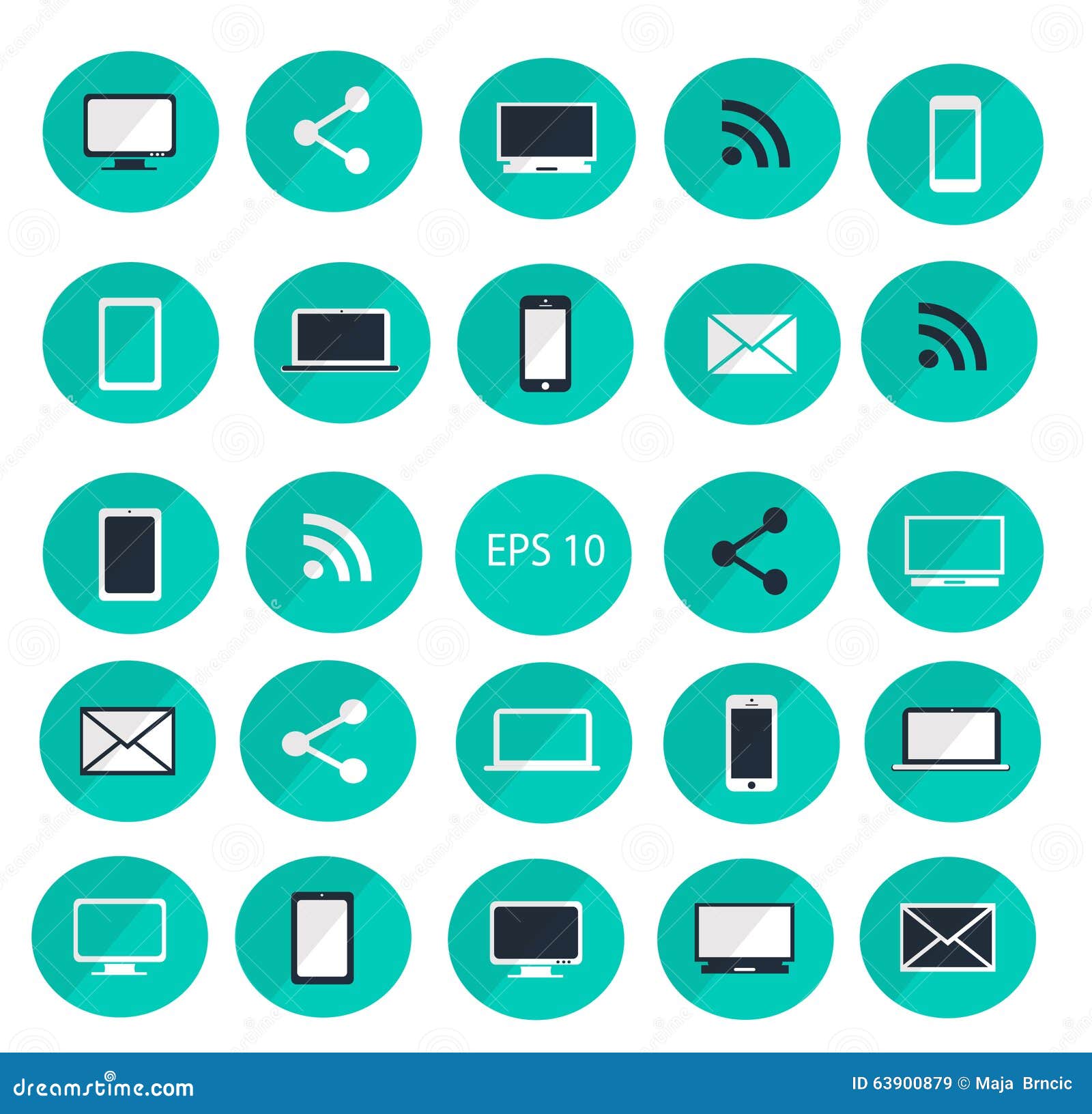 Computer Devices Icons Vector Stock Vector - Illustration of business ...