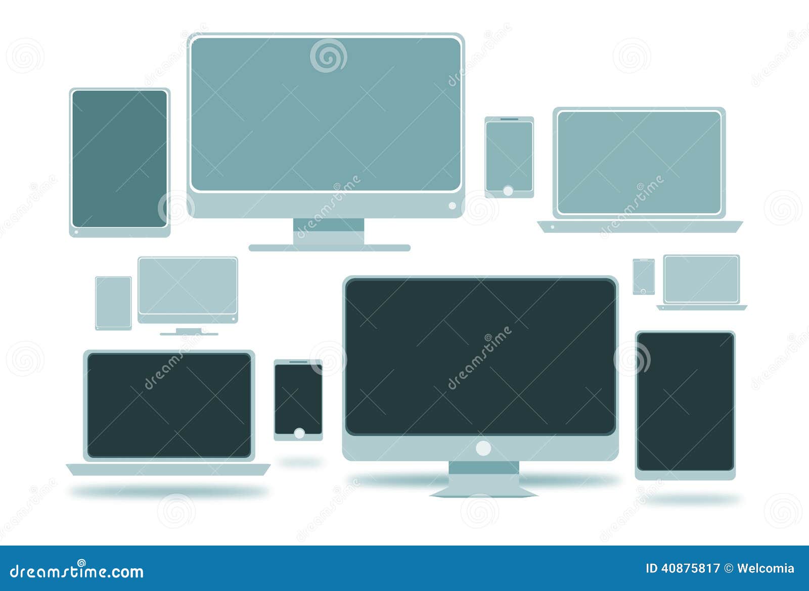 Computer Devices Illustration Stock Illustration - Illustration of ...