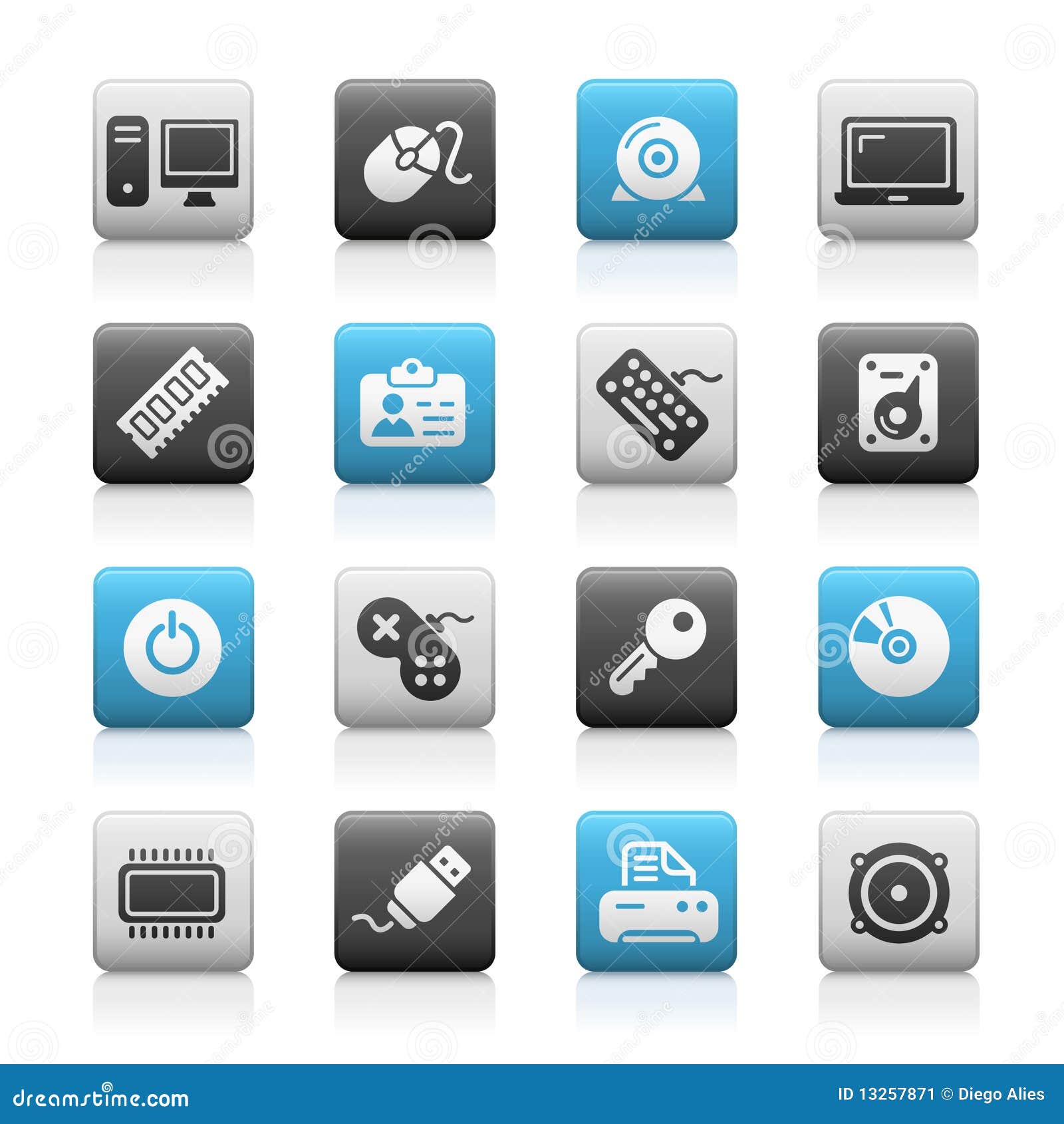 Computer & Devices // Matte Icons Series Stock Vector - Illustration of ...