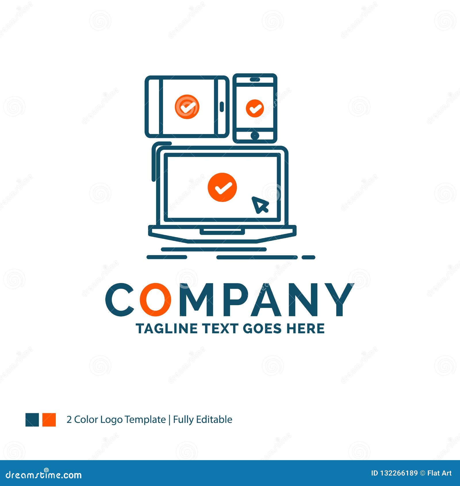 Computer, Devices, Mobile, Responsive, Technology Logo Design. B Stock ...
