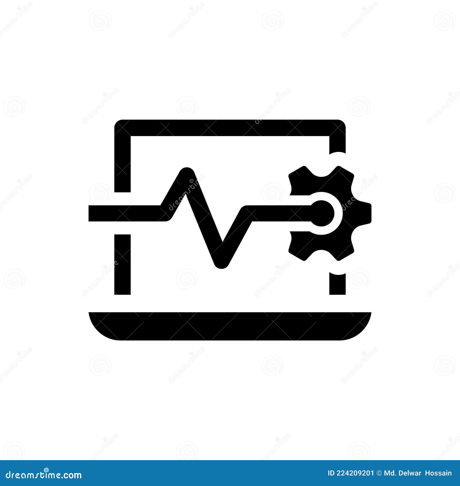 Computer diagnostic icon stock vector. Illustration of icon - 224209201