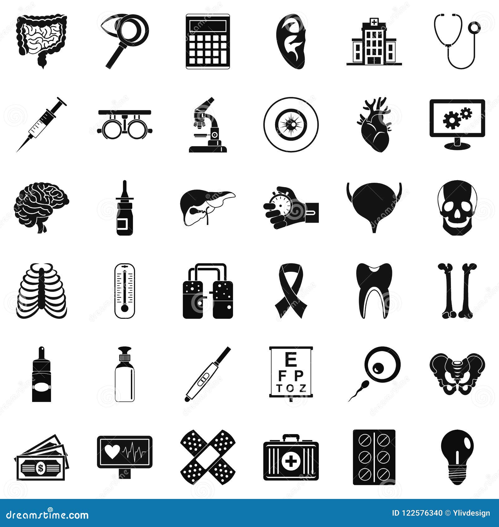 Computer Diagnostic Icons Set, Simple Style Stock Vector - Illustration ...