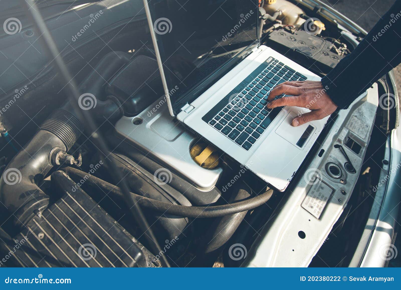 Computer Diagnostics of the Car Stock Photo - Image of occupation ...