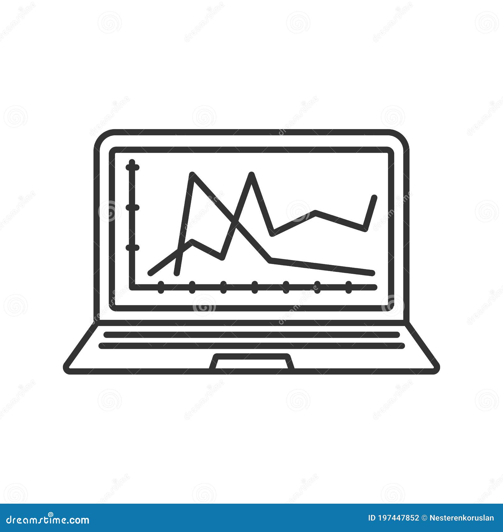 Computer Diagnostics Service Linear Icon Stock Vector - Illustration of ...