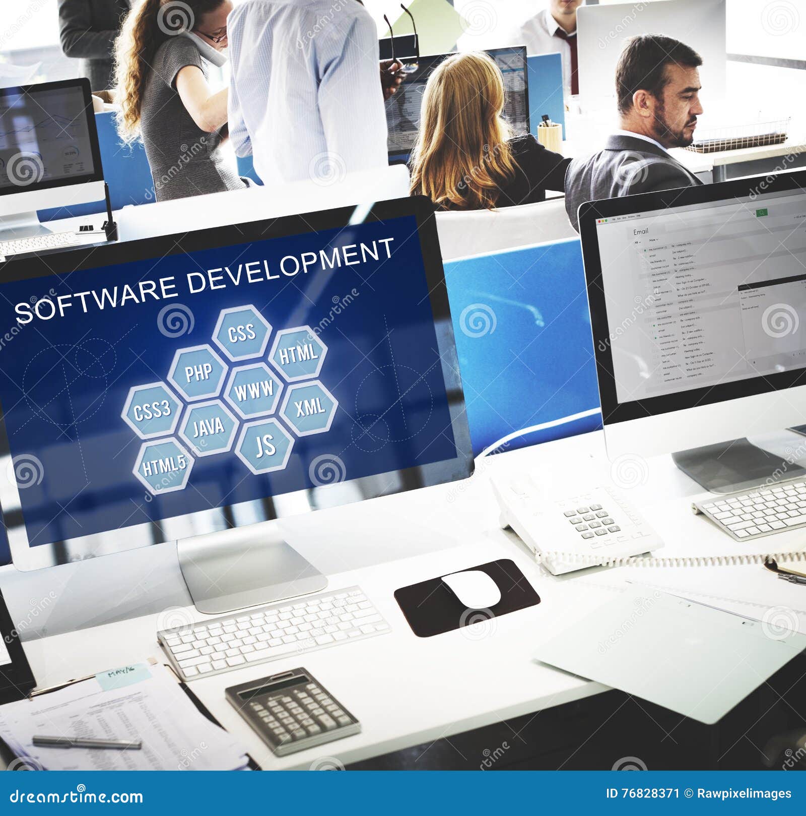 Computer Die it Het Concept Van De Codesontwikkeling Programmeren Stock ...