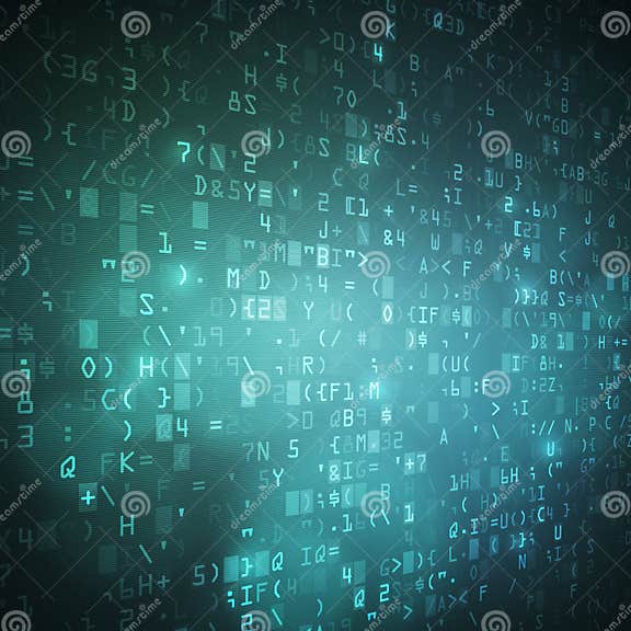 Computer Digital Binary Data Code Vector Background Stock Vector ...