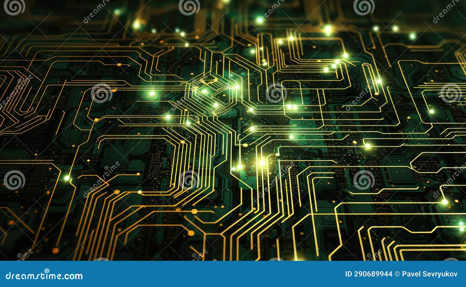 Computer Digital Circuit Labyrinth Stock Illustration - Illustration of ...