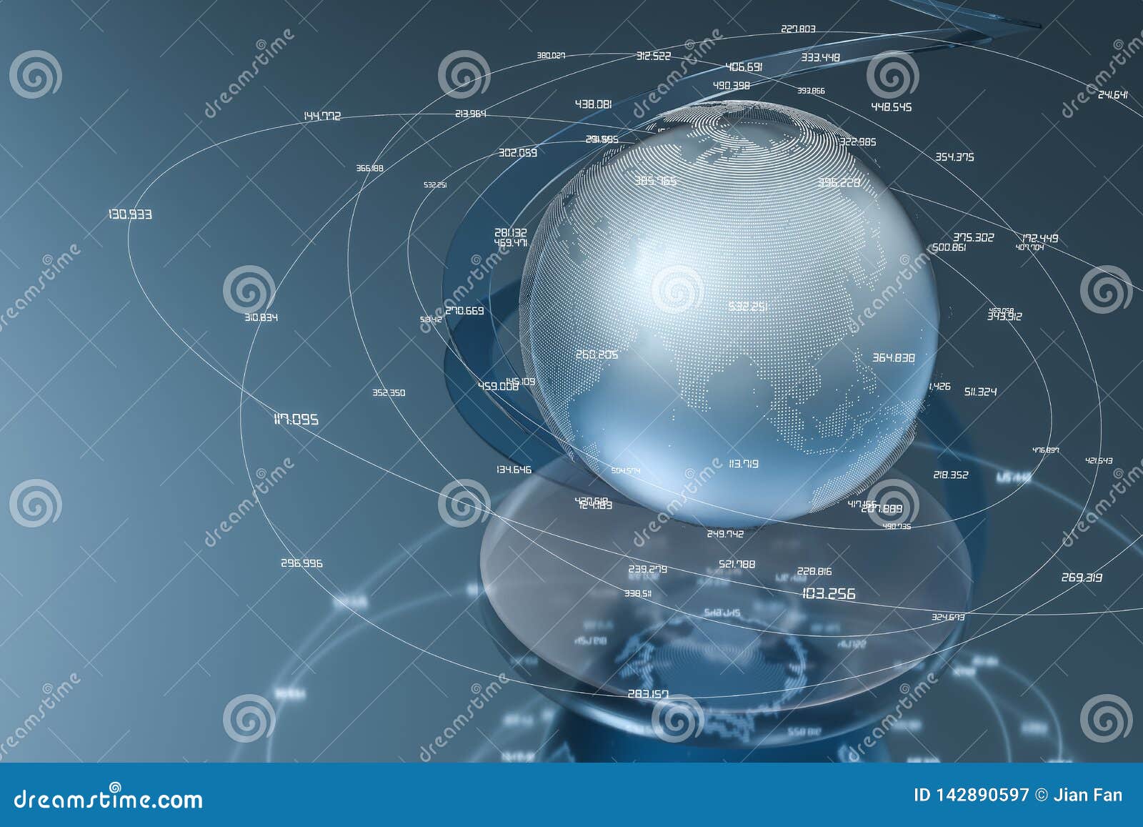 3d Rendering, Data and Earth Graphics Stock Image - Image of economy ...