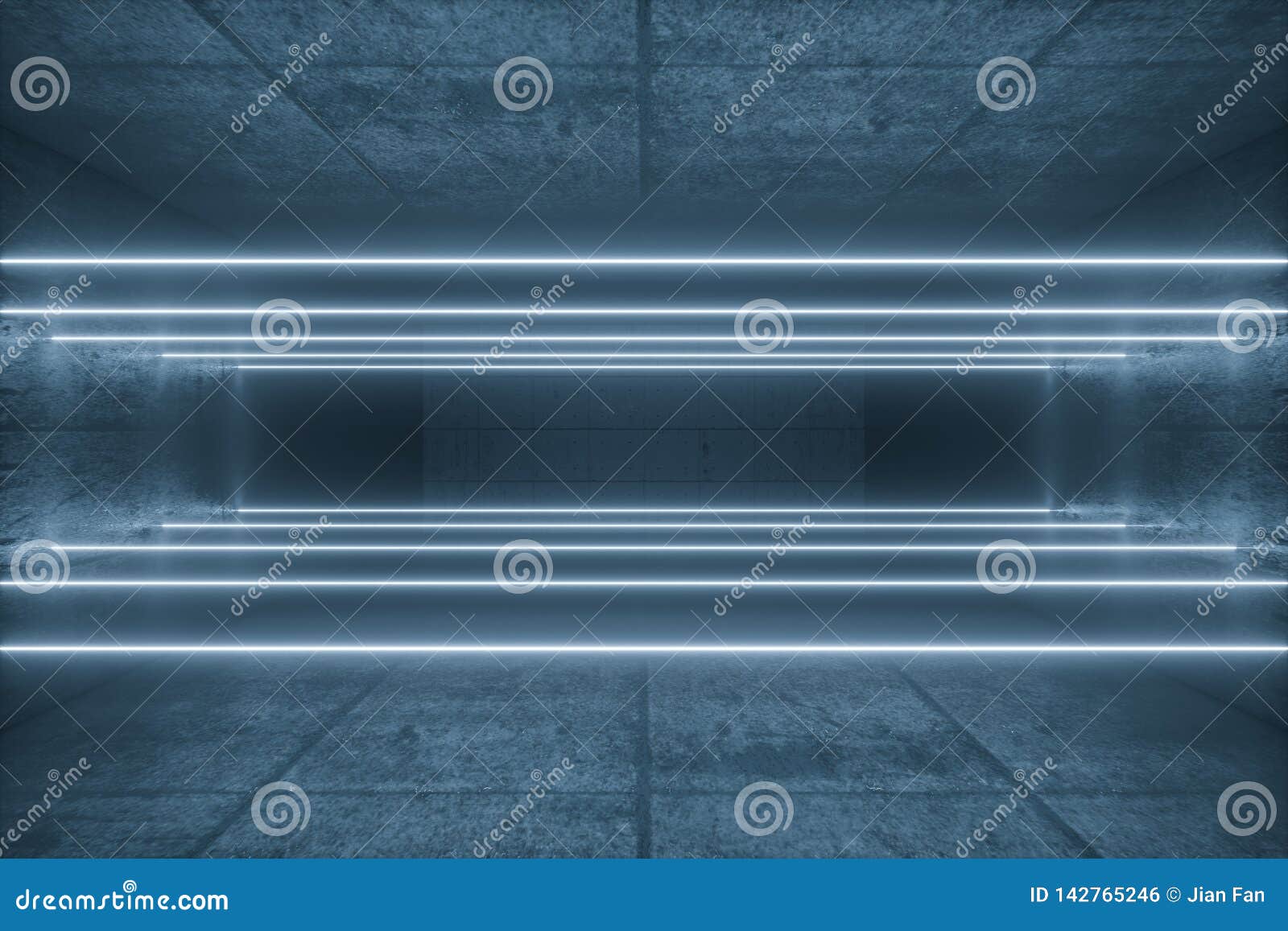 3d Rendering, Glowing Magic Lines in Anbanoned Room, Dark Background ...