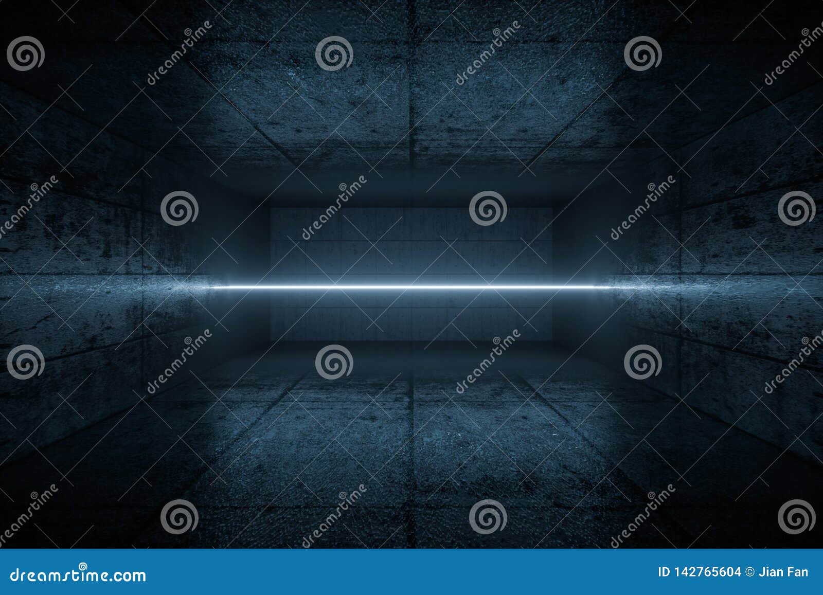 3d Rendering, Glowing Magic Lines in Anbanoned Room, Dark Background ...