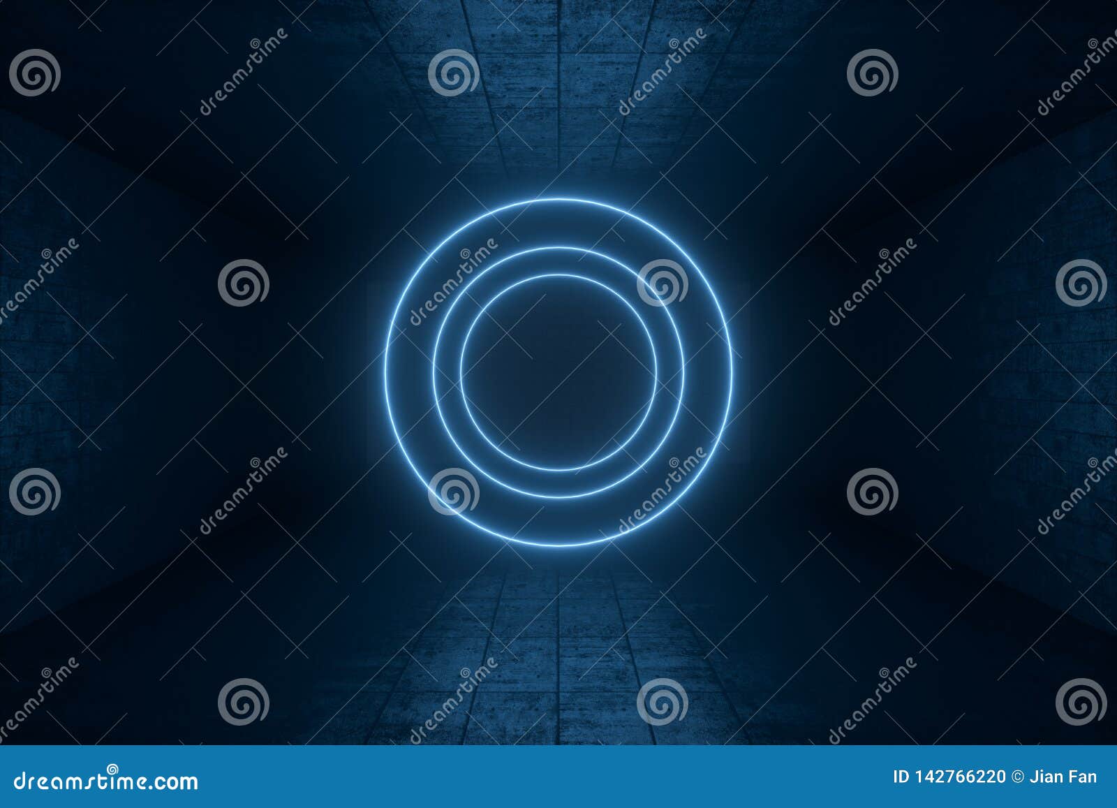 3d Rendering, Glowing Magic Lines in Anbanoned Room, Dark Background ...