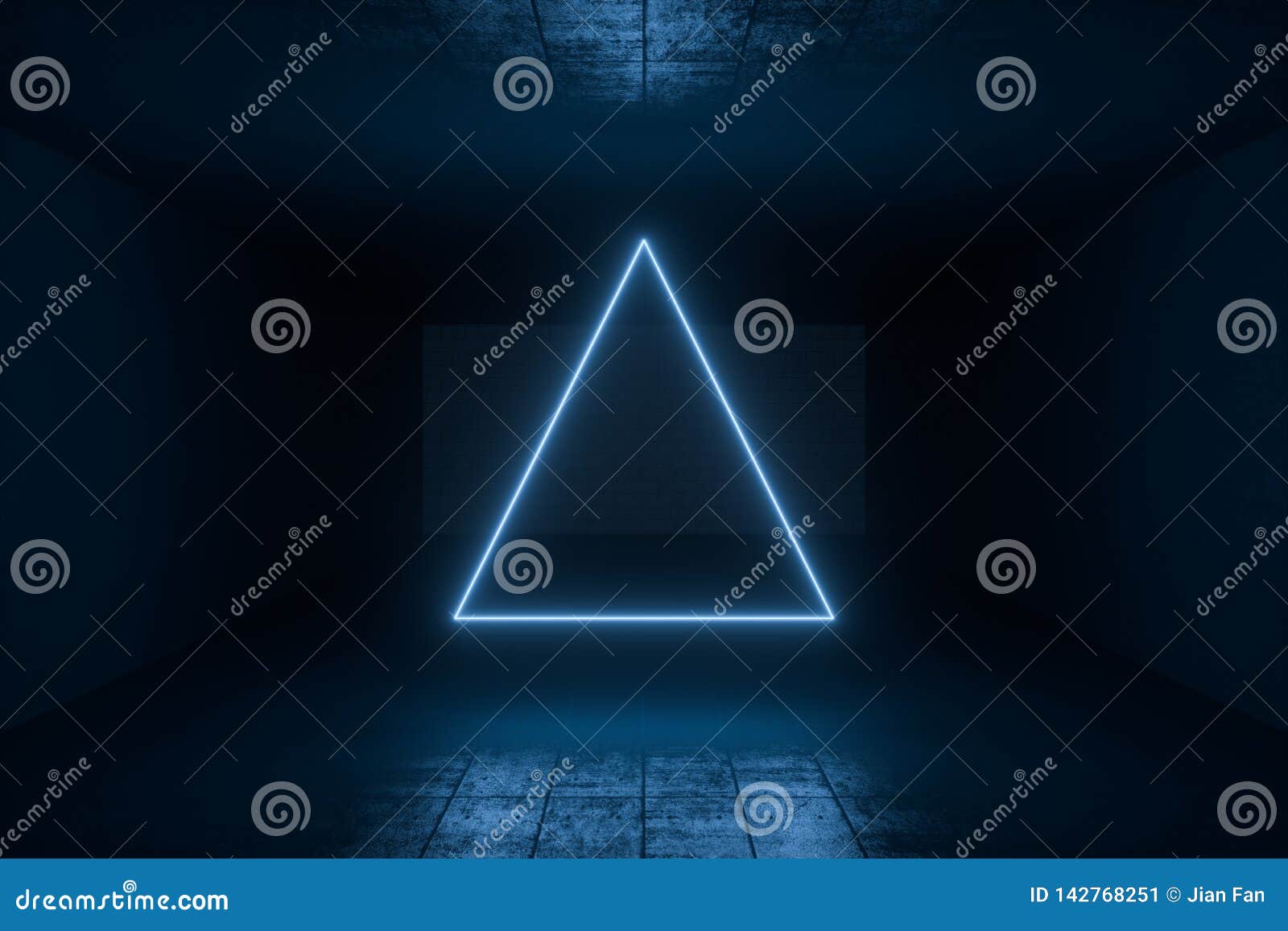 3d Rendering, Glowing Magic Lines in Anbanoned Room, Dark Background ...