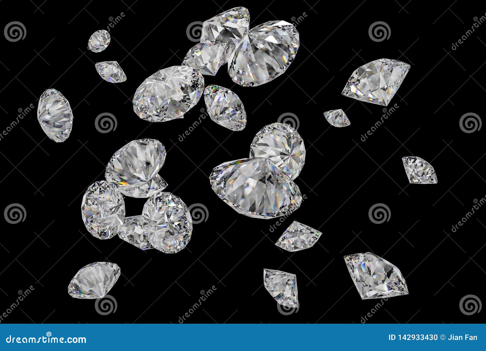 Luxury Diamond Gem, 3d Rendering Stock Photo - Image of rich, precious ...