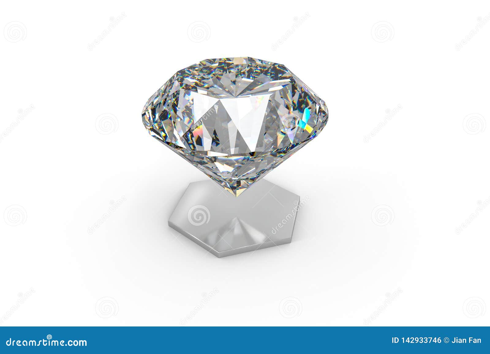 Luxury Diamond Gem, 3d Rendering Stock Illustration - Illustration of ...
