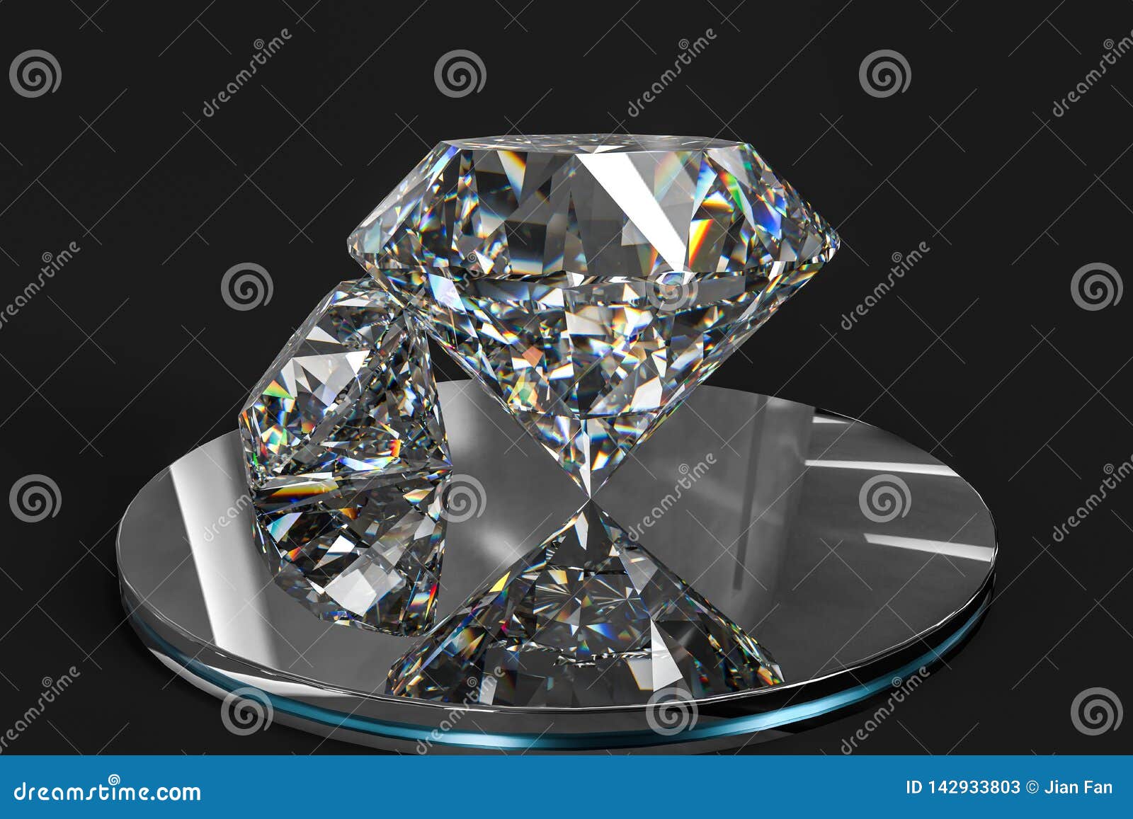 Luxury Diamond Gem, 3d Rendering Stock Image - Image of decoration ...