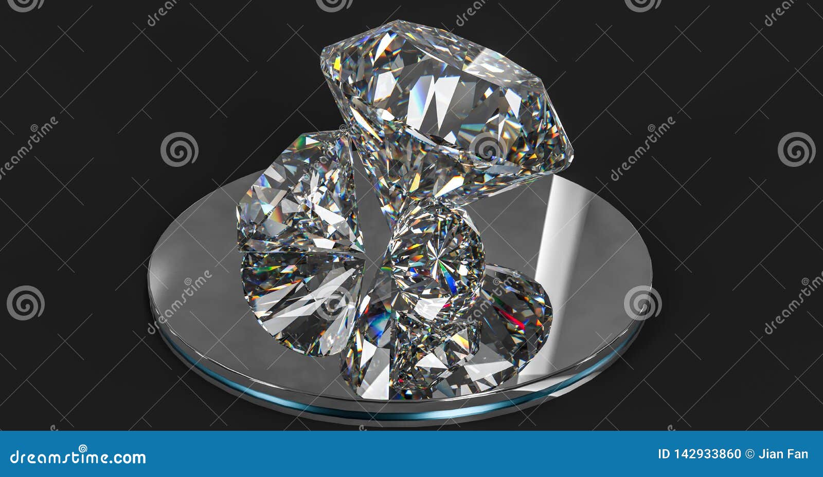 Luxury Diamond Gem, 3d Rendering Stock Photo - Image of rich, gemstone ...