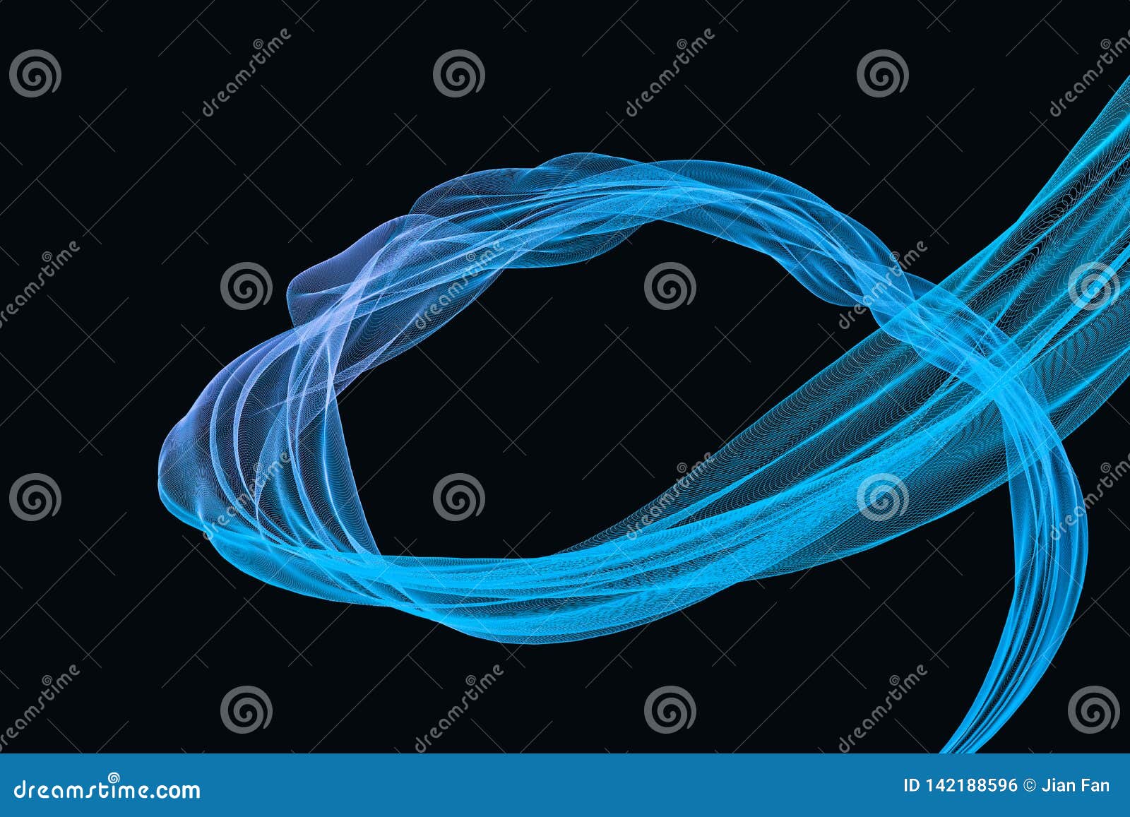 3d Rendering, Colorful Transparent Silk Stock Illustration ...