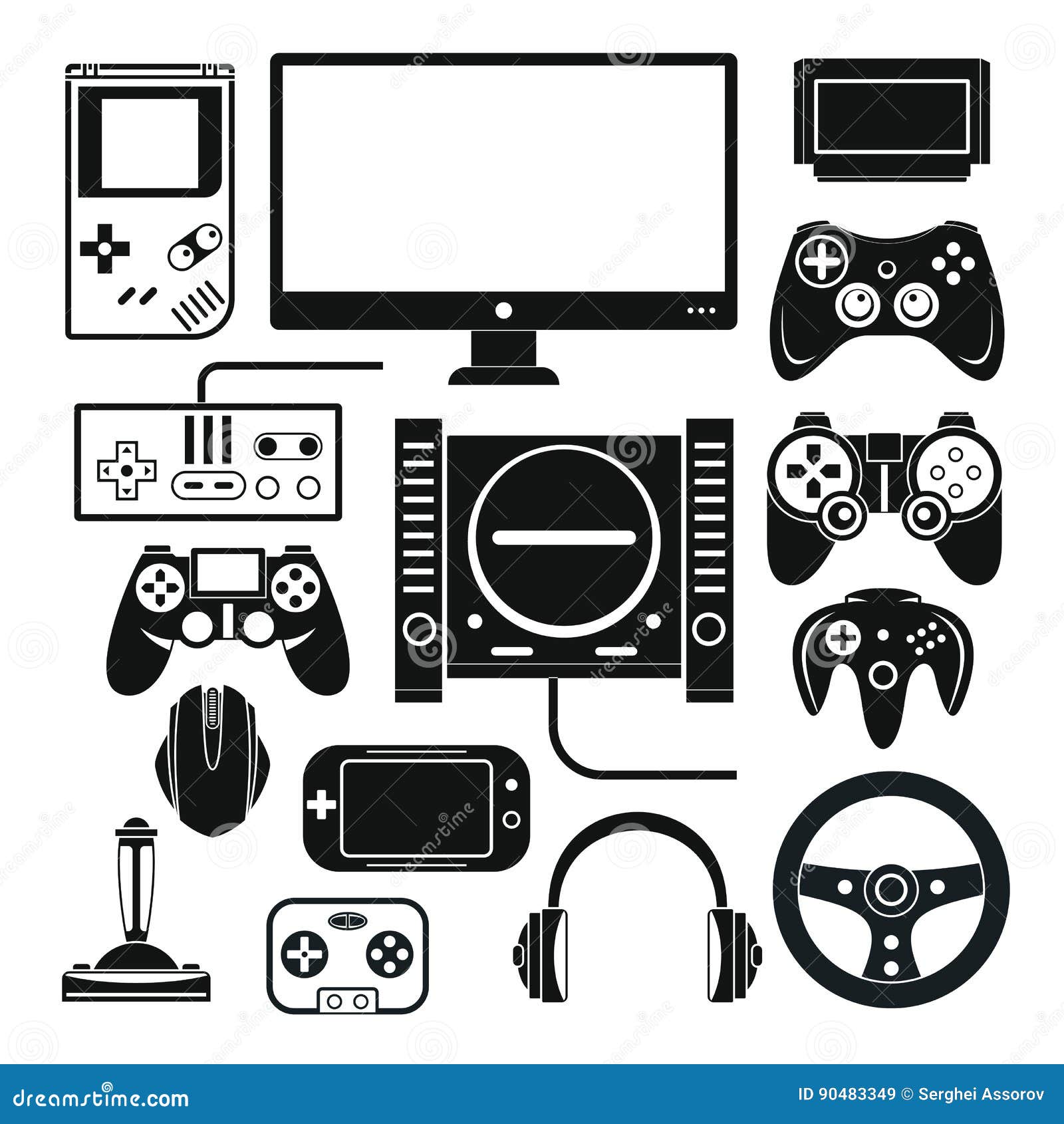 Computer, Digital Video Online Game Console, Game Tools Vector S Stock ...