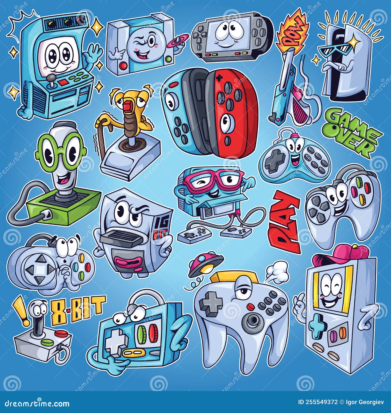 Game Console Pack Vector Illuustration Poster Template Editorial ...