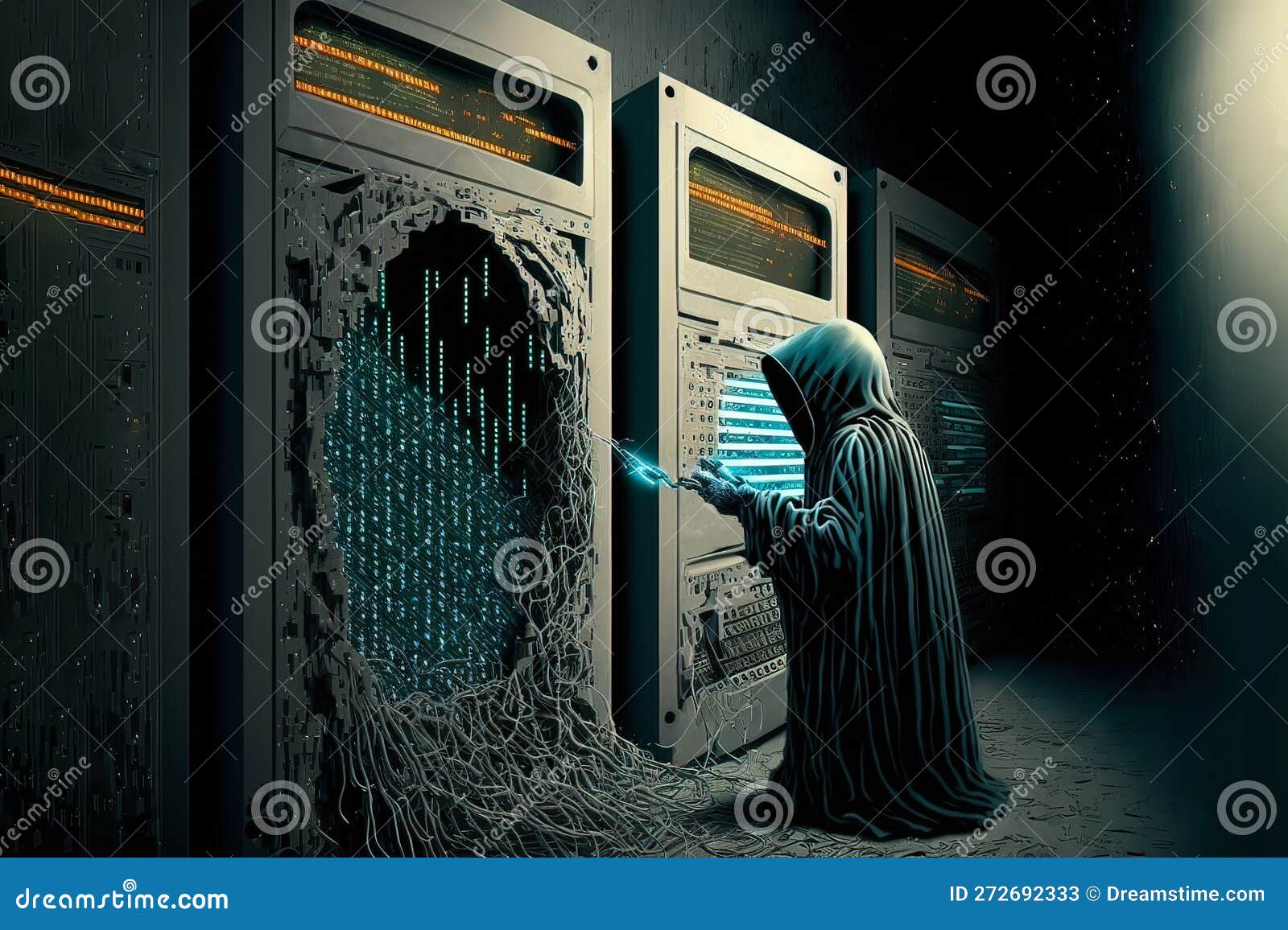 Computer and Digital Virus Threatening Concept. Generative AI Stock ...