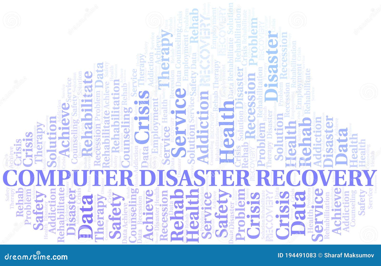 Computer Disaster Recovery Vector Word Cloud, Made with Text only ...