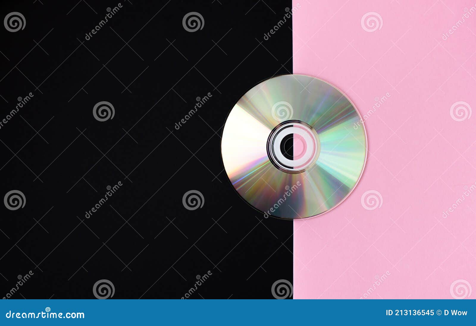 Computer-Disk on Pink Black Background. CD and DVD Background Concept ...