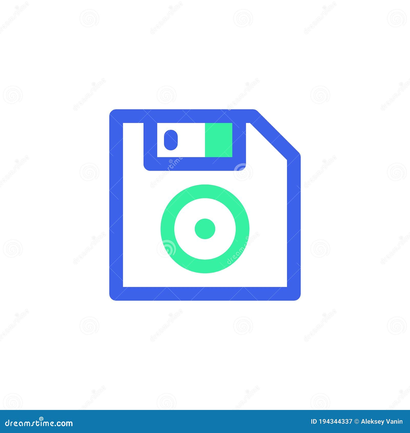 Computer Diskette Line Icon Stock Vector - Illustration of square ...