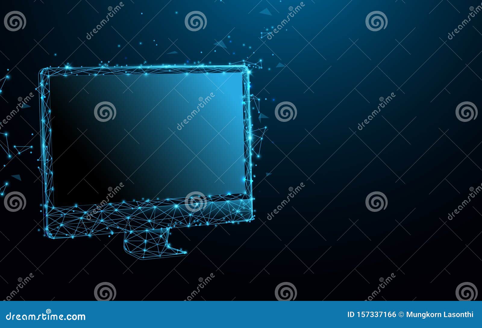 Desktop Personal Computer With Monitor, Keyboard And Mouse Isolated On ...