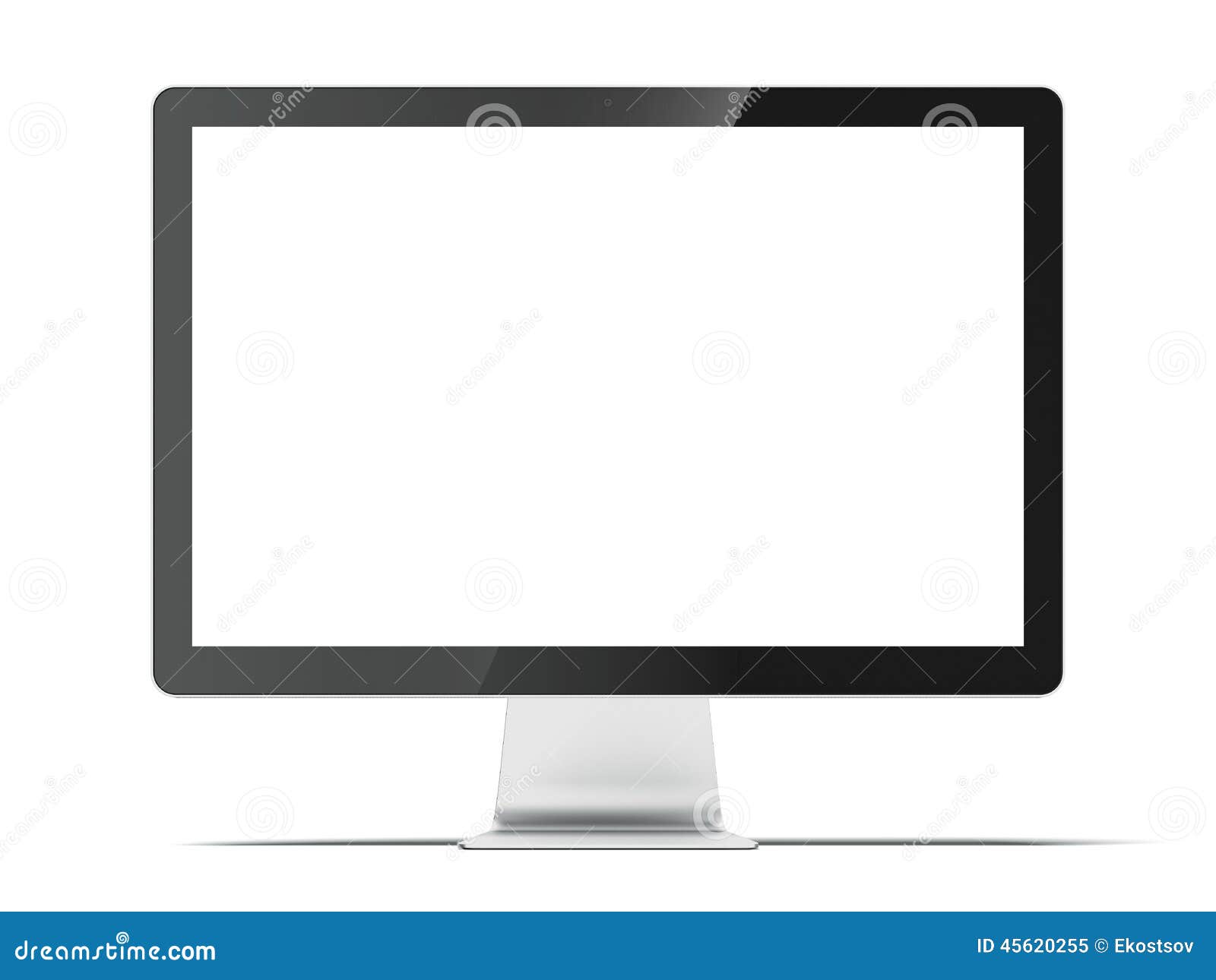 Computer Display With Blank White Screen Royalty-Free Stock Photography ...