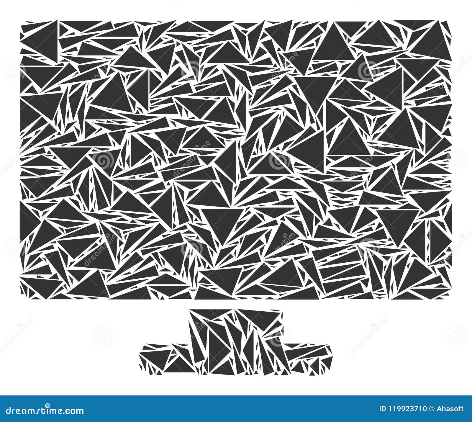 Computer Display Collage of Triangles Stock Vector - Illustration of ...
