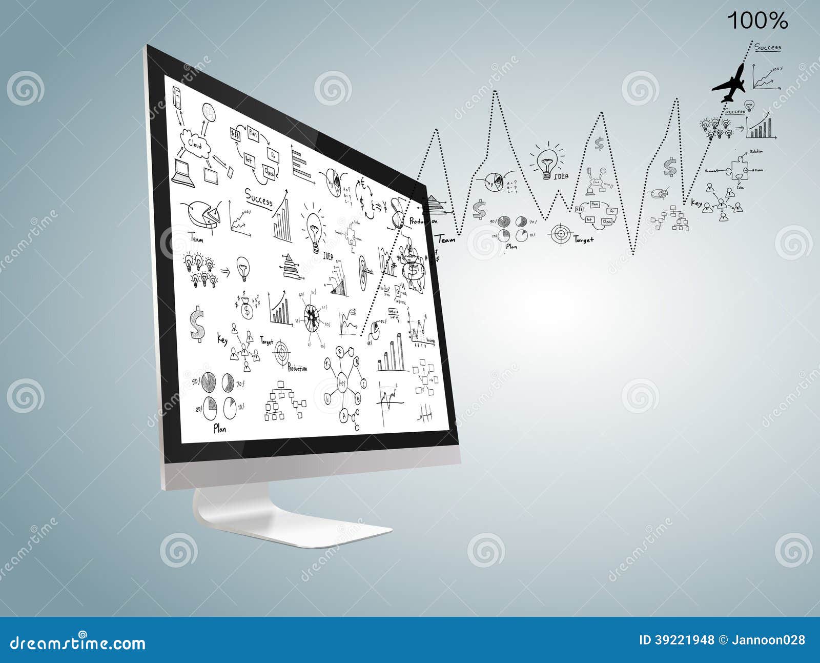 Drawing In The Graph Of Foxes On The Hands Of A Man Stock Image ...