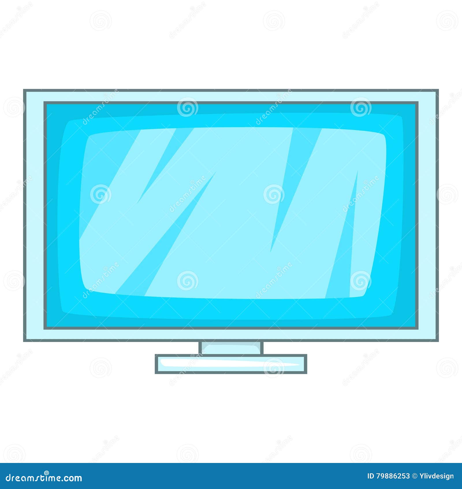 Computer Display Icon, Cartoon Style Stock Vector - Illustration of ...
