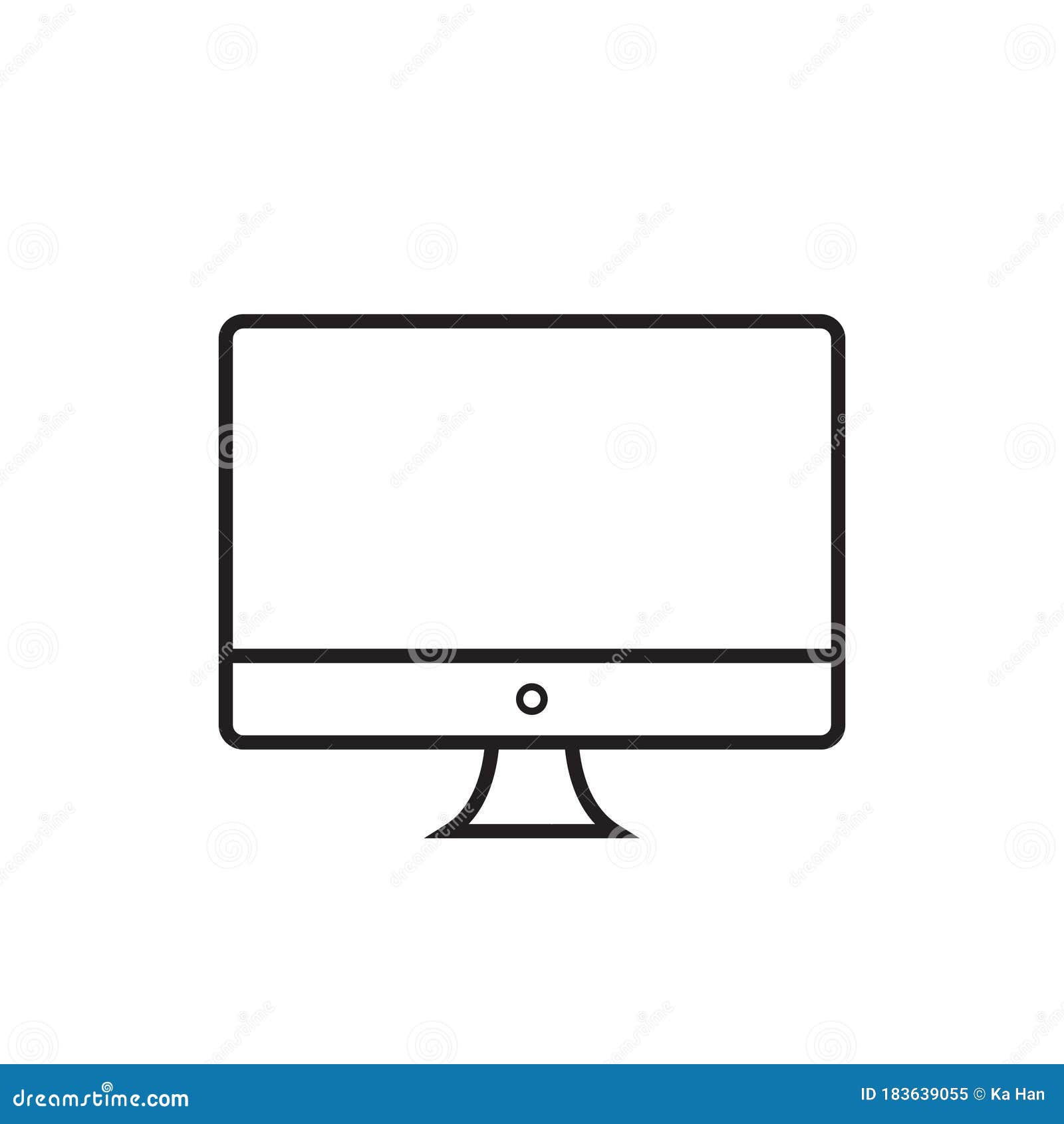 Computer Display Icon Vector. Monitor Desktop Image Stock Vector ...