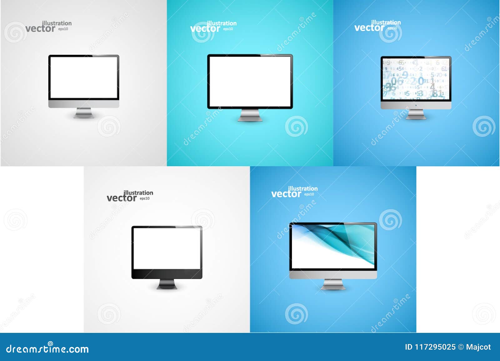 Computer Display Illustration Stock Vector - Illustration of icon ...