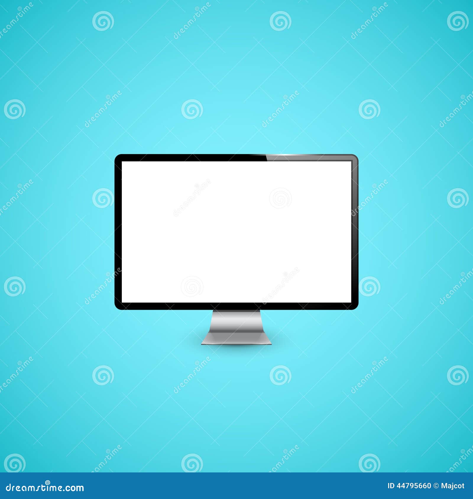 Computer Display Illustration Stock Vector - Illustration of desktop ...