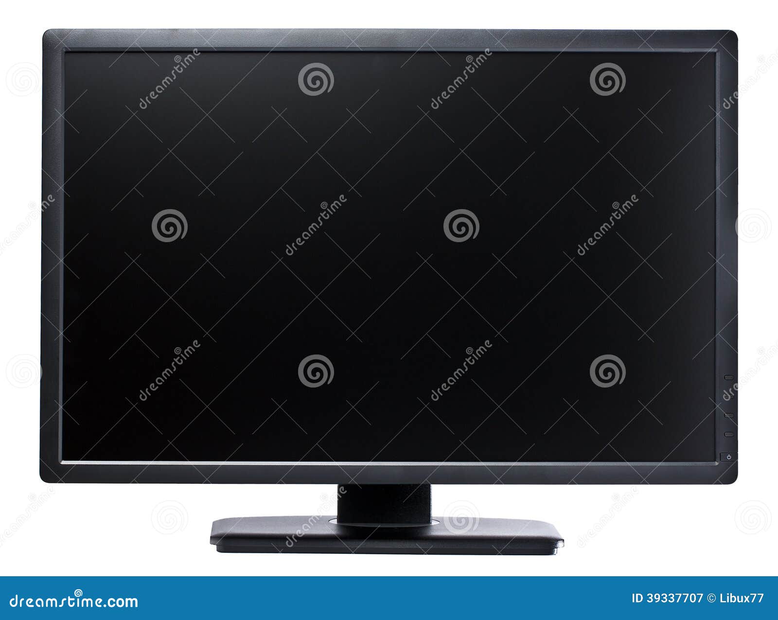 Computer Display With Blank White Screen. Royalty-Free Stock Image ...