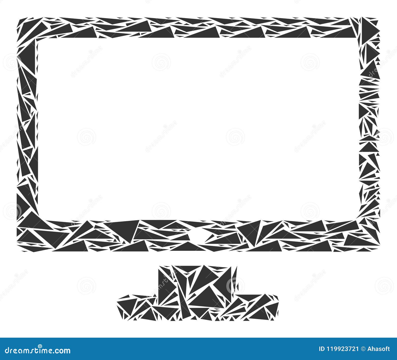 Computer Display Mosaic of Triangles Stock Vector - Illustration of ...