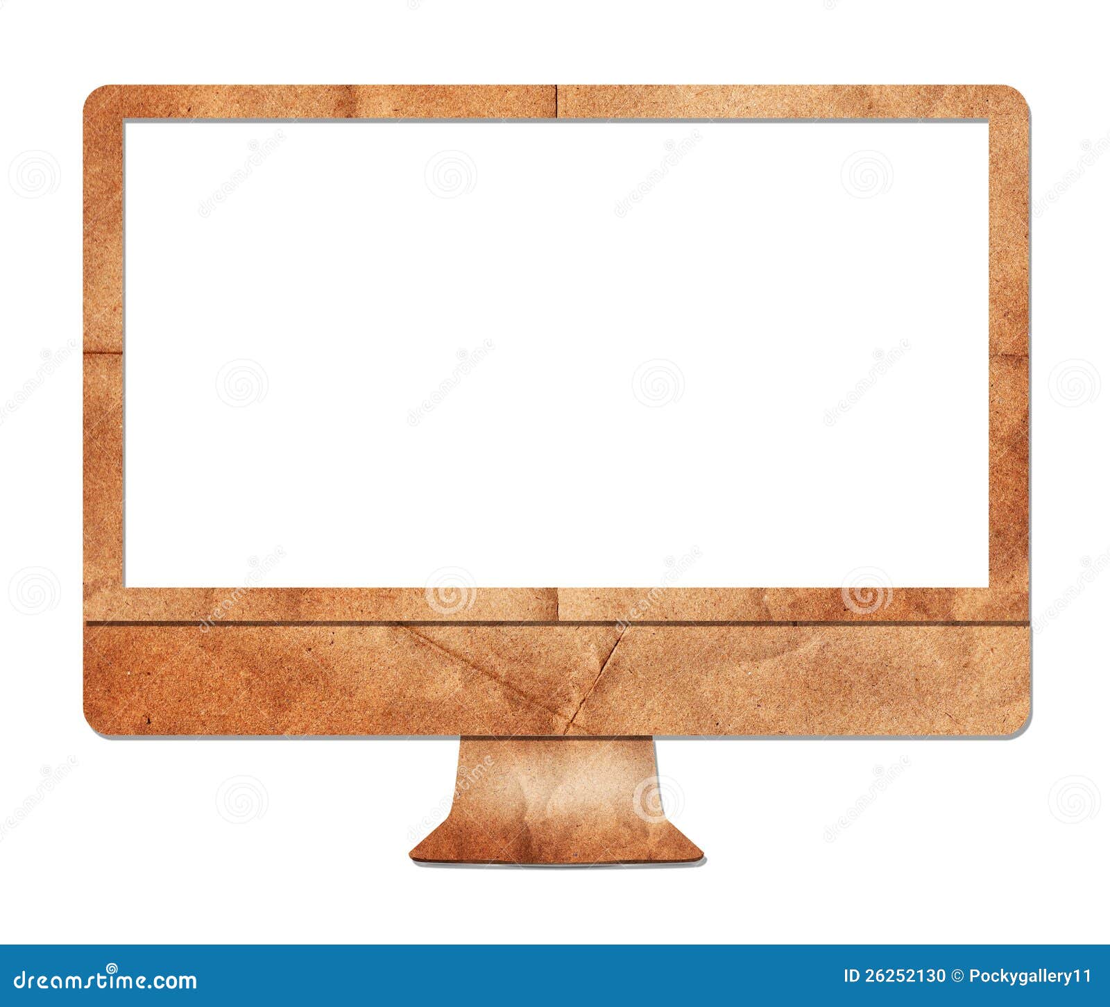 Computer Display Paper Craft Stock Illustration - Illustration of ...