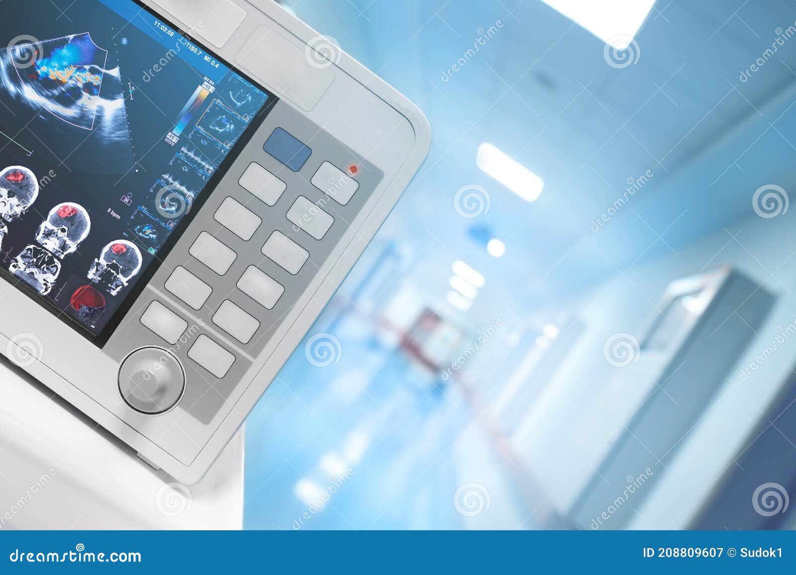 Patient Examination Room With Electric Patient Chair With Hygiene Paper ...