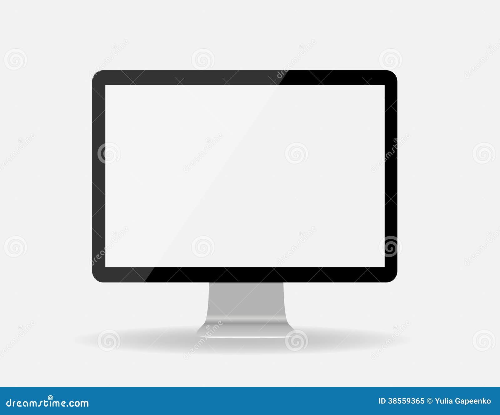 Computer Display Vector Illustration Stock Vector - Illustration of ...