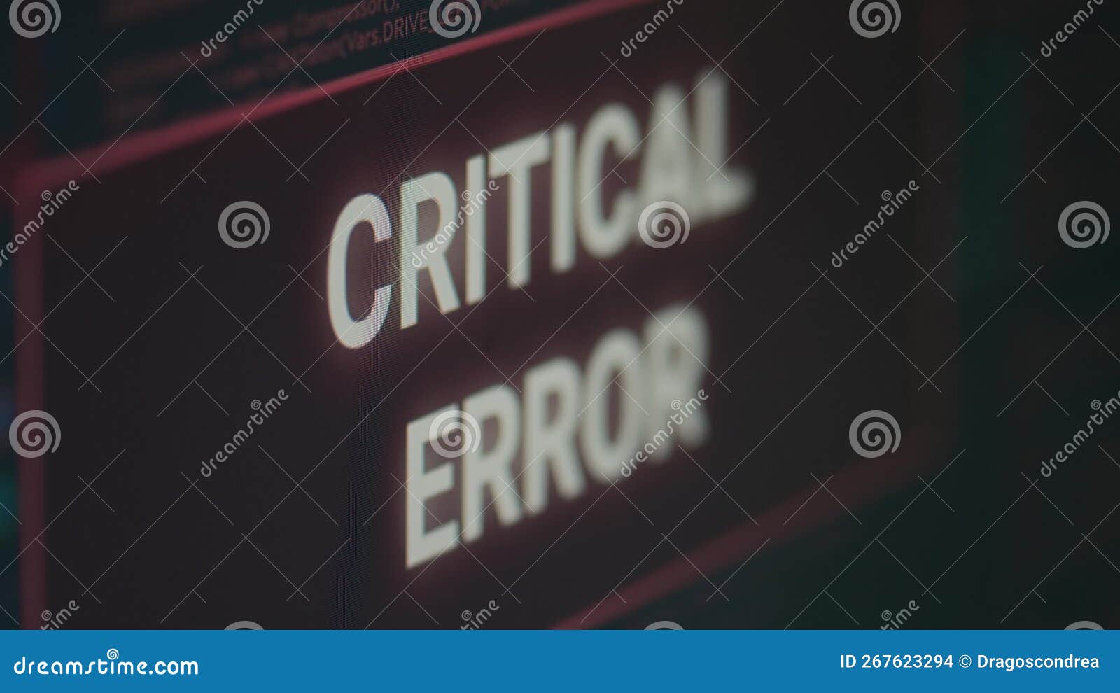 Computer Displaying Critical Error Message Flashing On Screen After